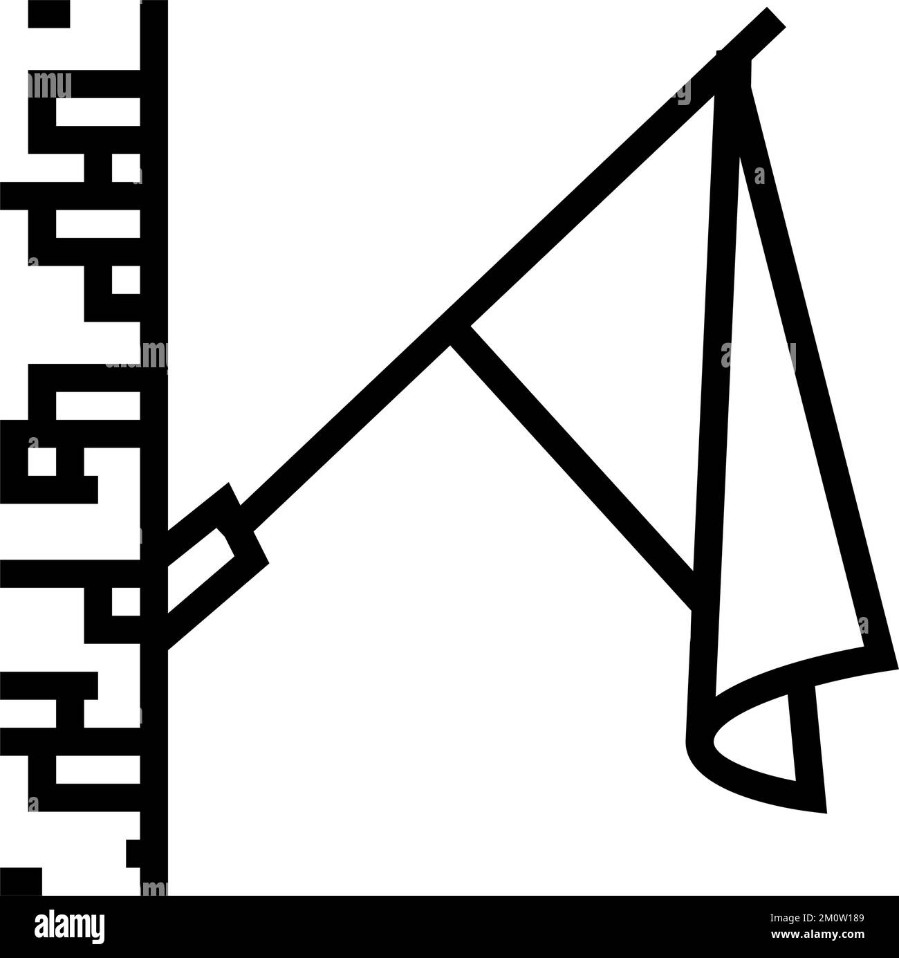 pole flag line icon vector illustration Stock Vector Image & Art - Alamy