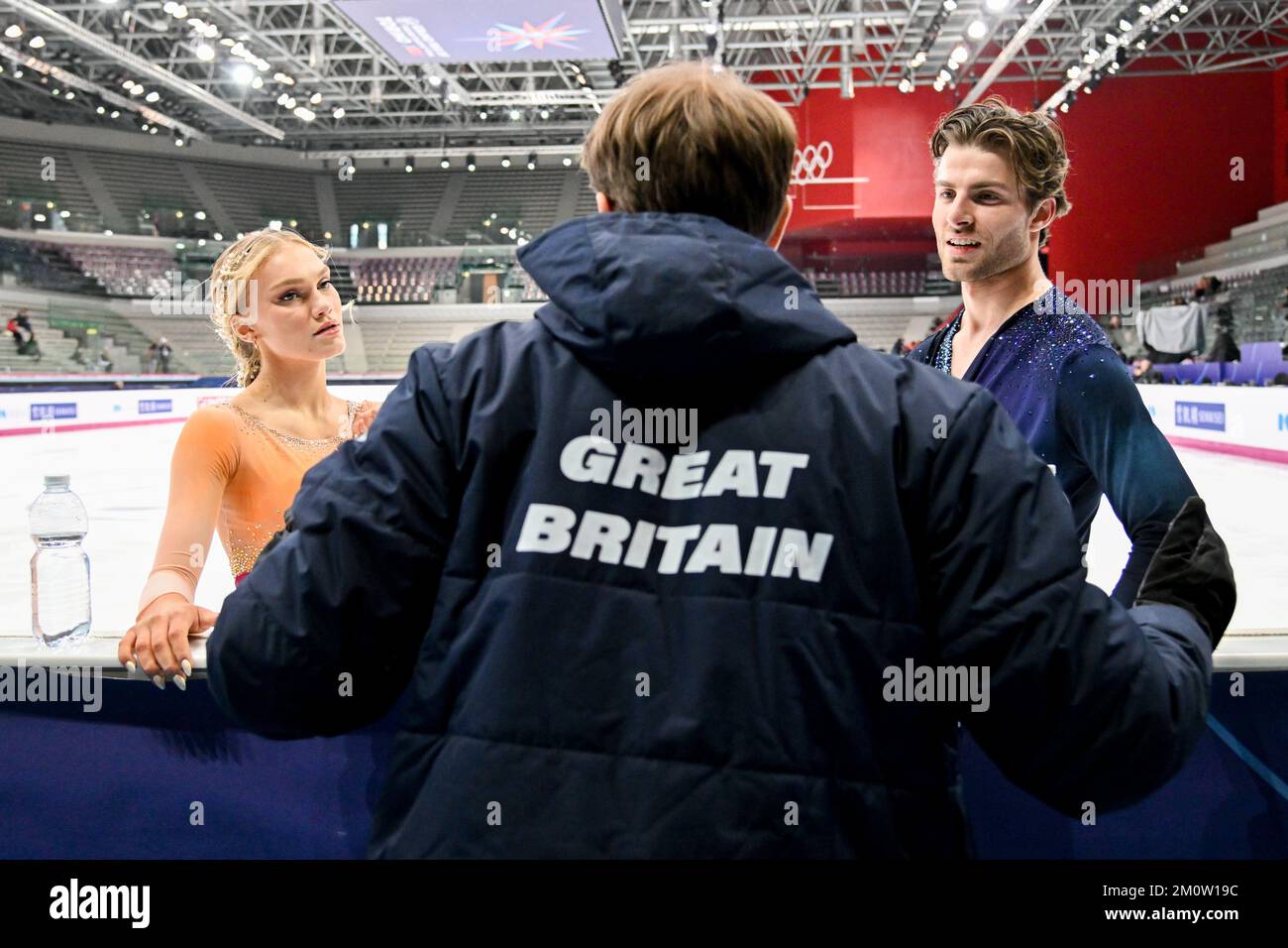 Phebe BEKKER & James HERNANDEZ (GBR), during Junior Ice Dance Practice ...