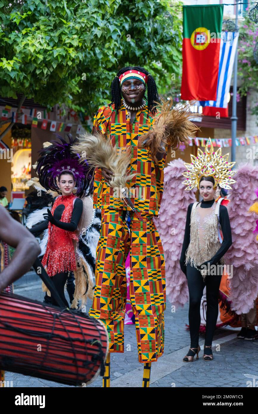 Roaming parade at Medina Centrale, The Pearl District Doha, Qatar Stock ...