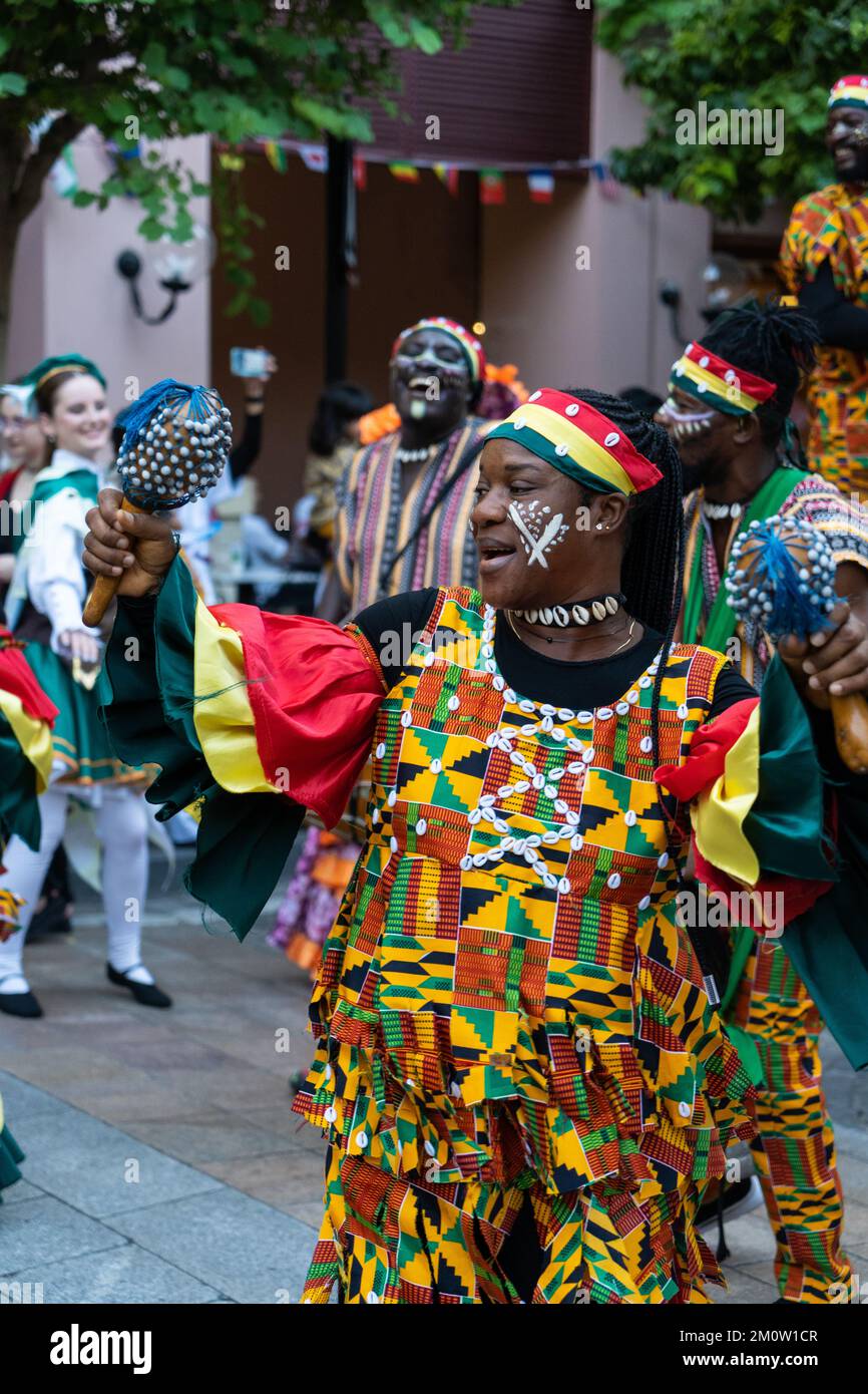 Roaming parade at Medina Centrale, The Pearl District Doha, Qatar Stock ...