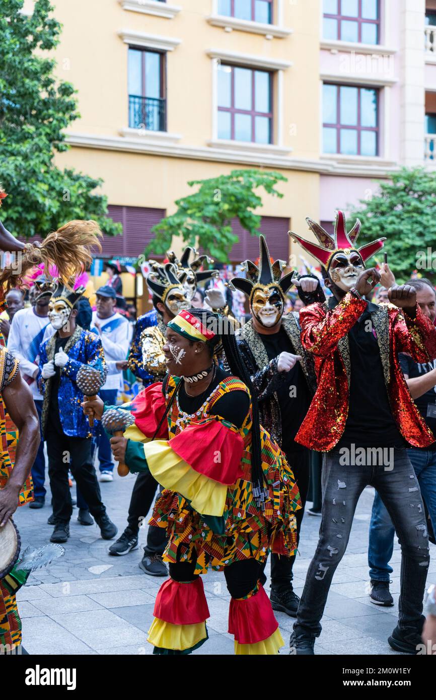 Roaming parade at Medina Centrale, The Pearl District Doha, Qatar Stock ...