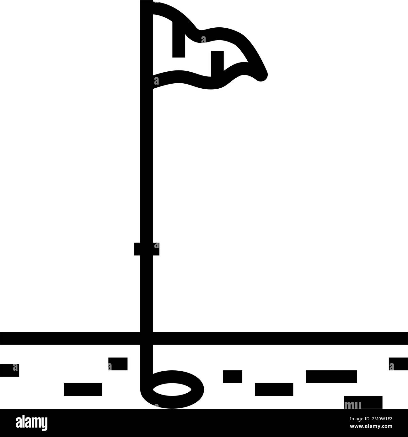 golf flag line icon vector illustration Stock Vector Image & Art - Alamy