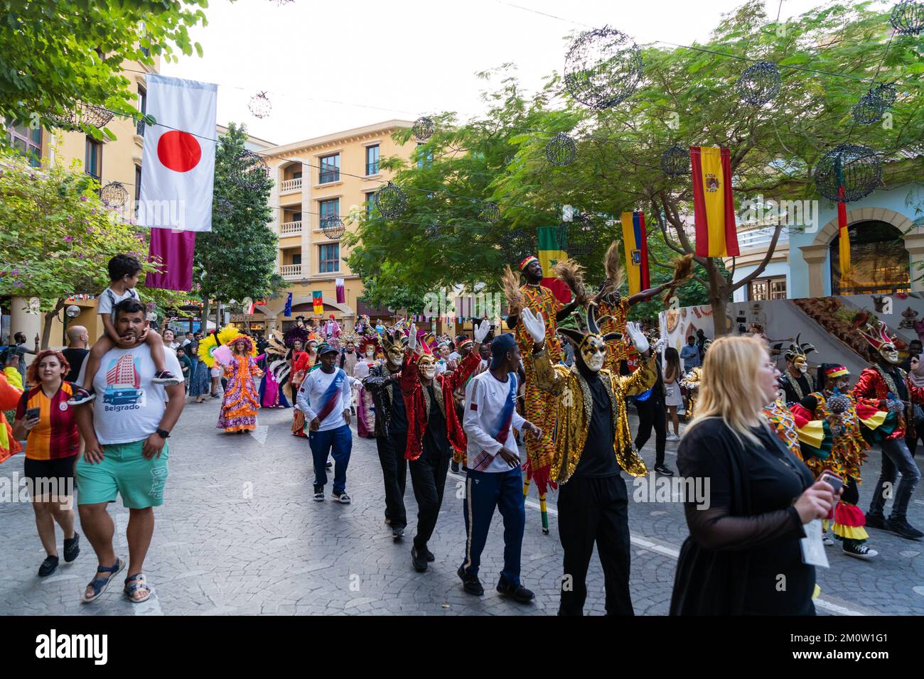 Roaming parade at Medina Centrale, The Pearl District Doha, Qatar Stock ...