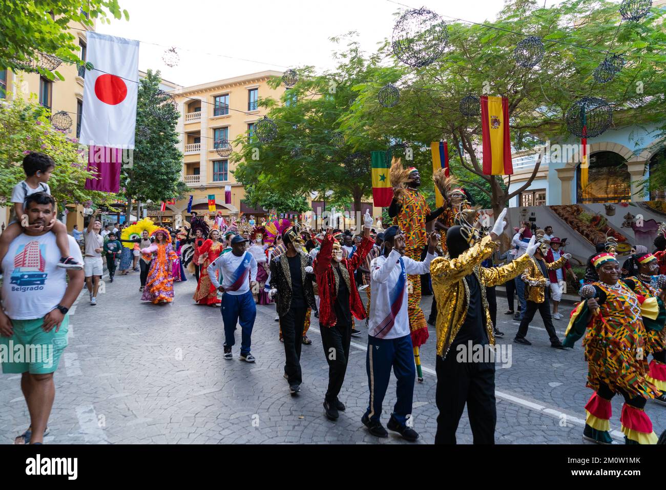 Roaming parade at Medina Centrale, The Pearl District Doha, Qatar Stock ...
