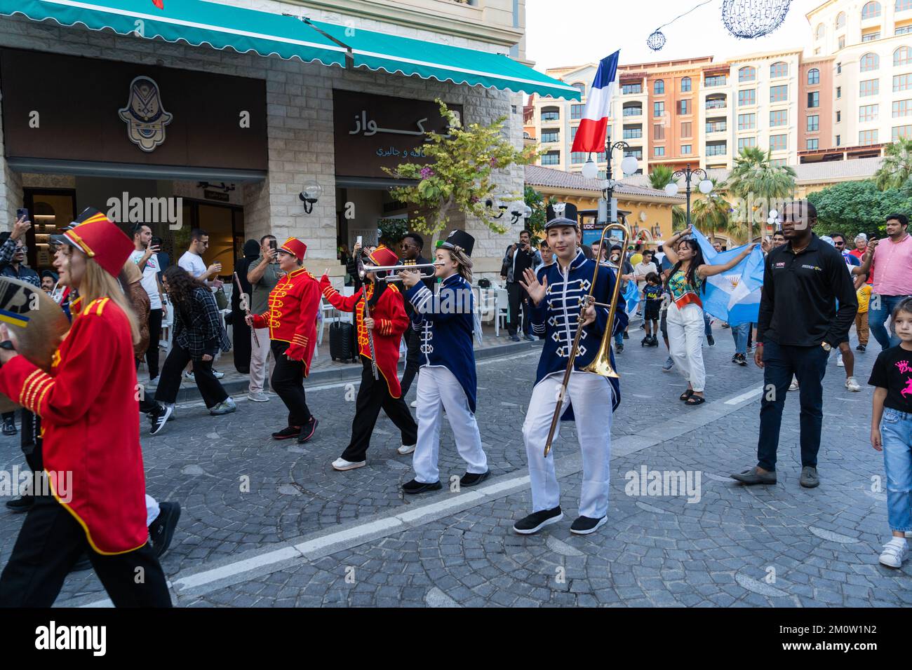 Roaming parade at Medina Centrale, The Pearl District Doha, Qatar Stock ...