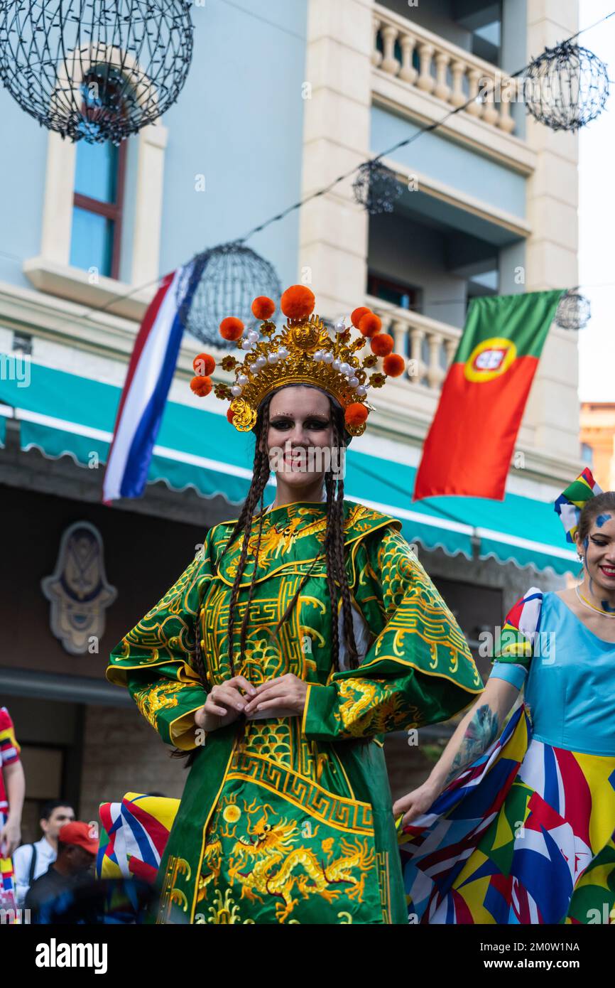Roaming parade at Medina Centrale, The Pearl District Doha, Qatar Stock ...