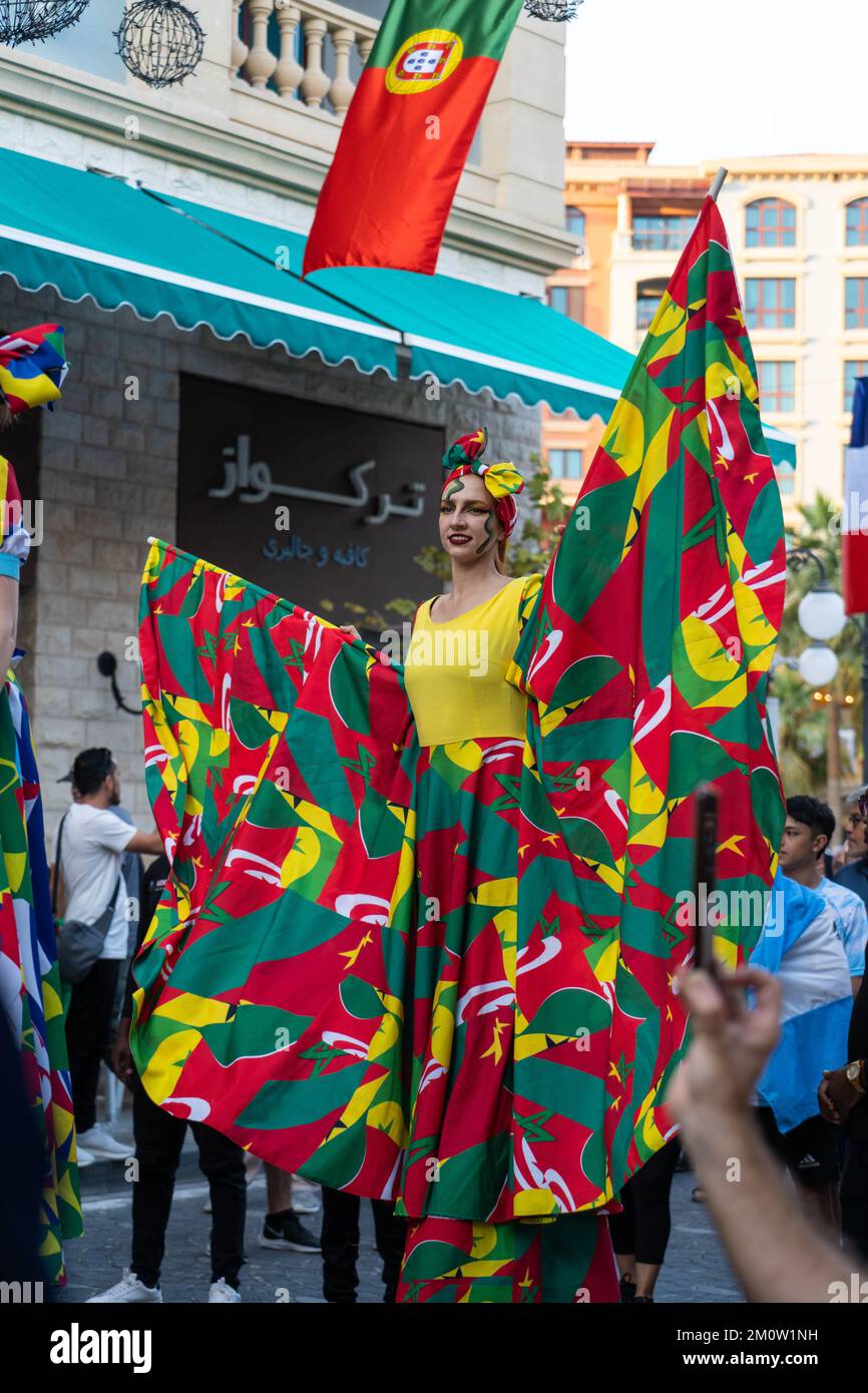 Roaming parade at Medina Centrale, The Pearl District Doha, Qatar Stock ...