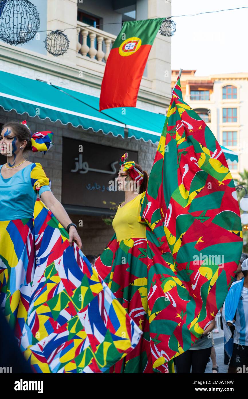 Roaming parade at Medina Centrale, The Pearl District Doha, Qatar Stock ...