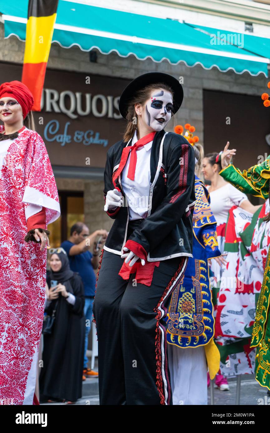 Roaming parade at Medina Centrale, The Pearl District Doha, Qatar Stock ...