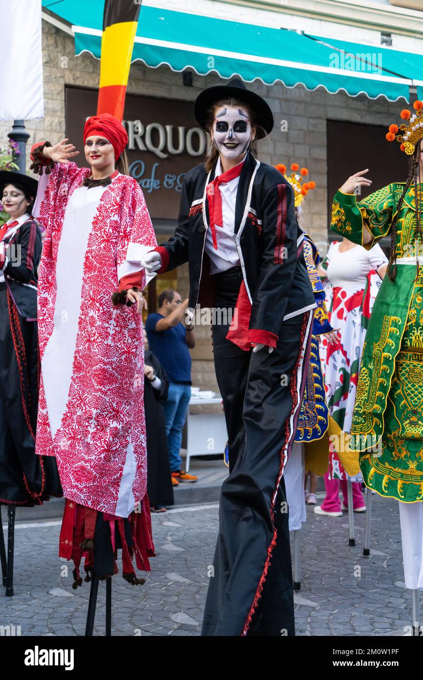 Roaming parade at Medina Centrale, The Pearl District Doha, Qatar Stock ...