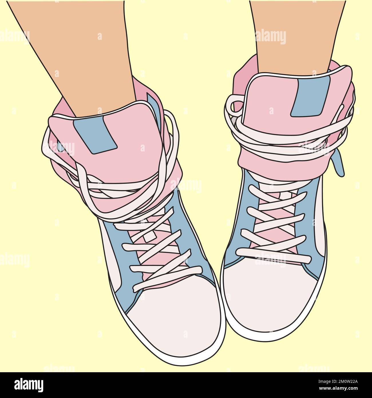 Pink running shoes Stock Vector Images - Alamy