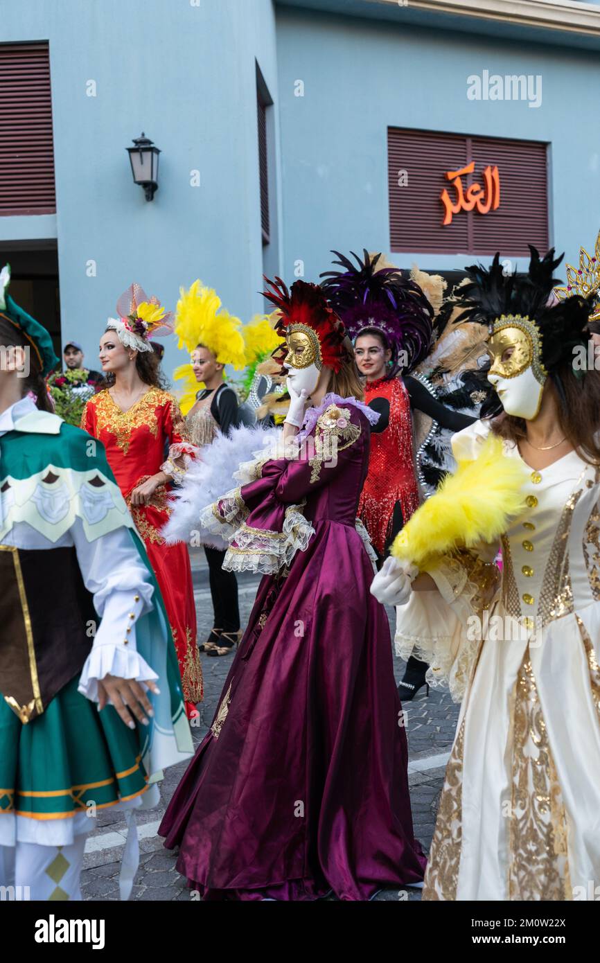 Roaming parade at Medina Centrale, The Pearl District Doha, Qatar Stock ...