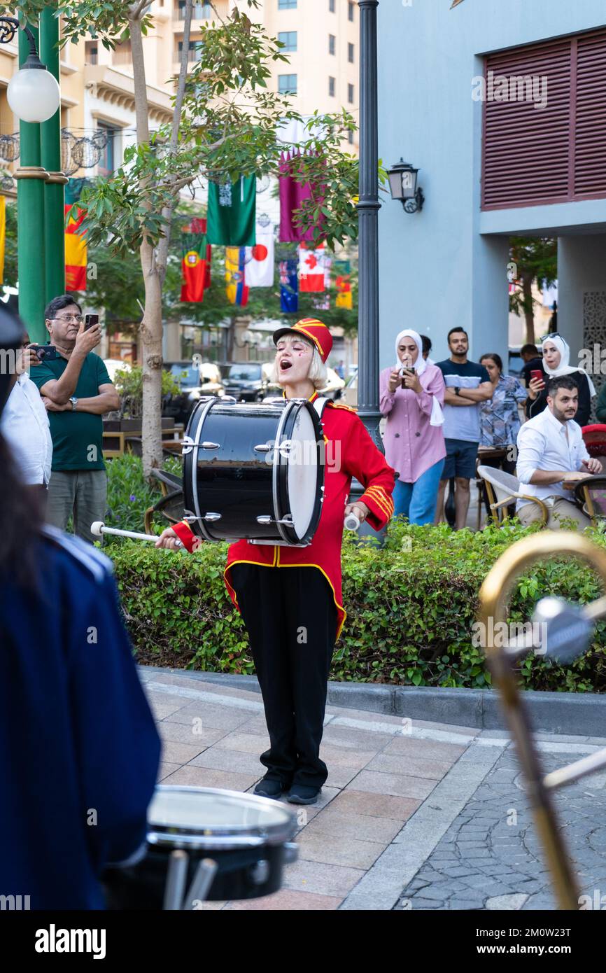 Roaming parade at Medina Centrale, The Pearl District Doha, Qatar Stock ...