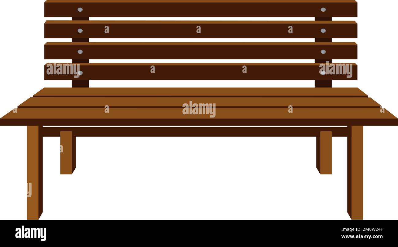 Park bench vector illustration isolated on white Stock Vector Image ...