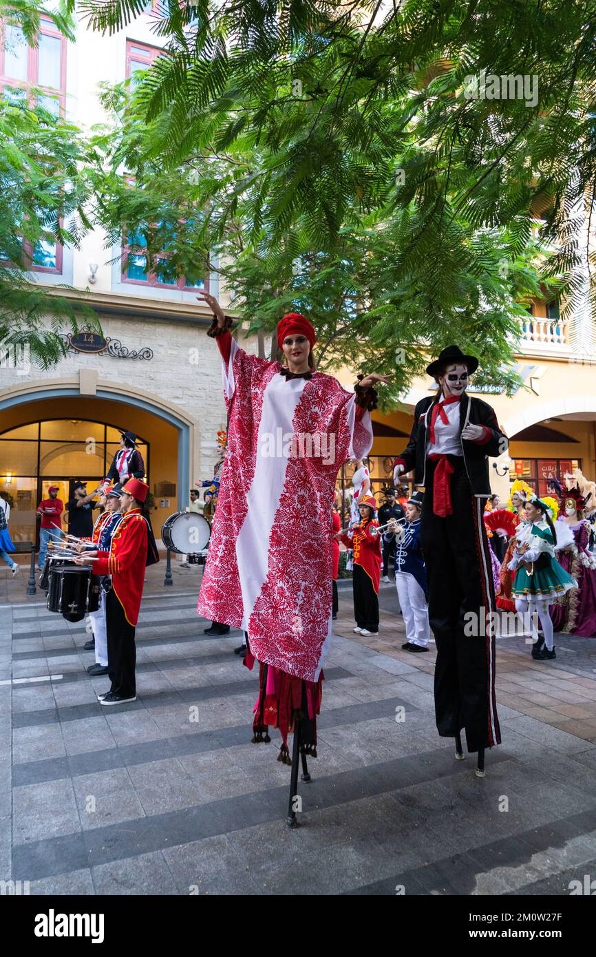 Roaming parade at Medina Centrale, The Pearl District Doha, Qatar Stock ...