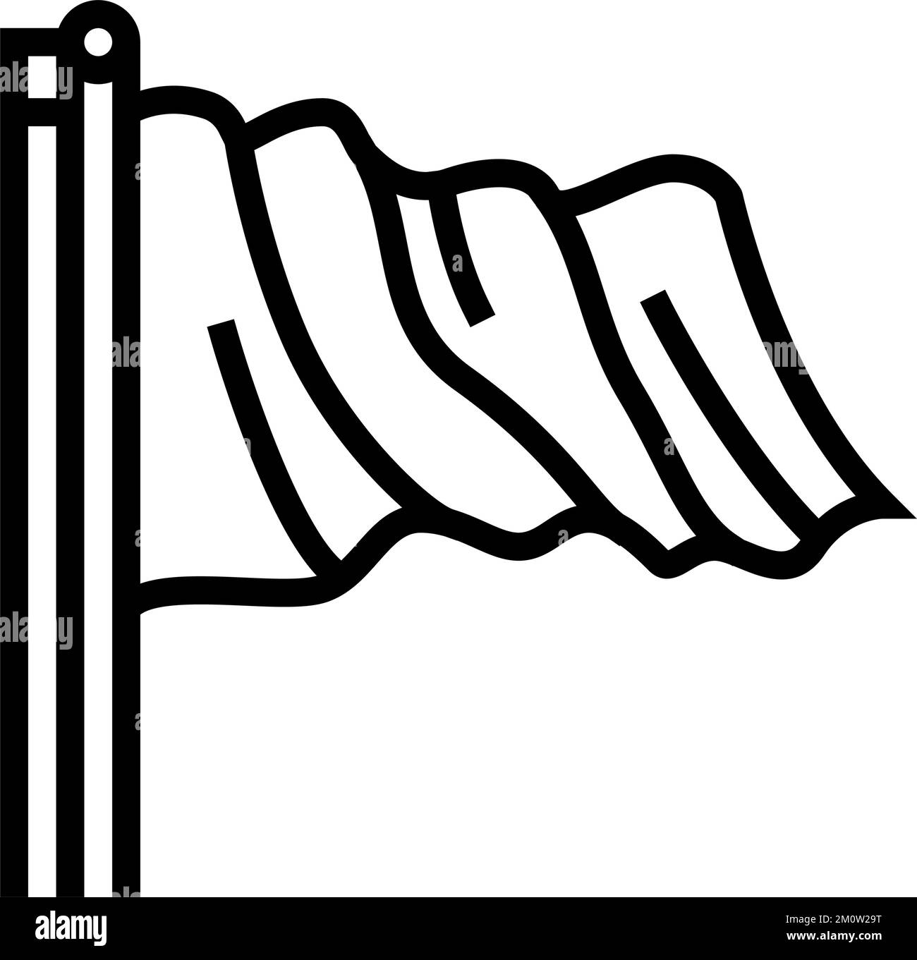 waving flag line icon vector illustration Stock Vector Image & Art - Alamy