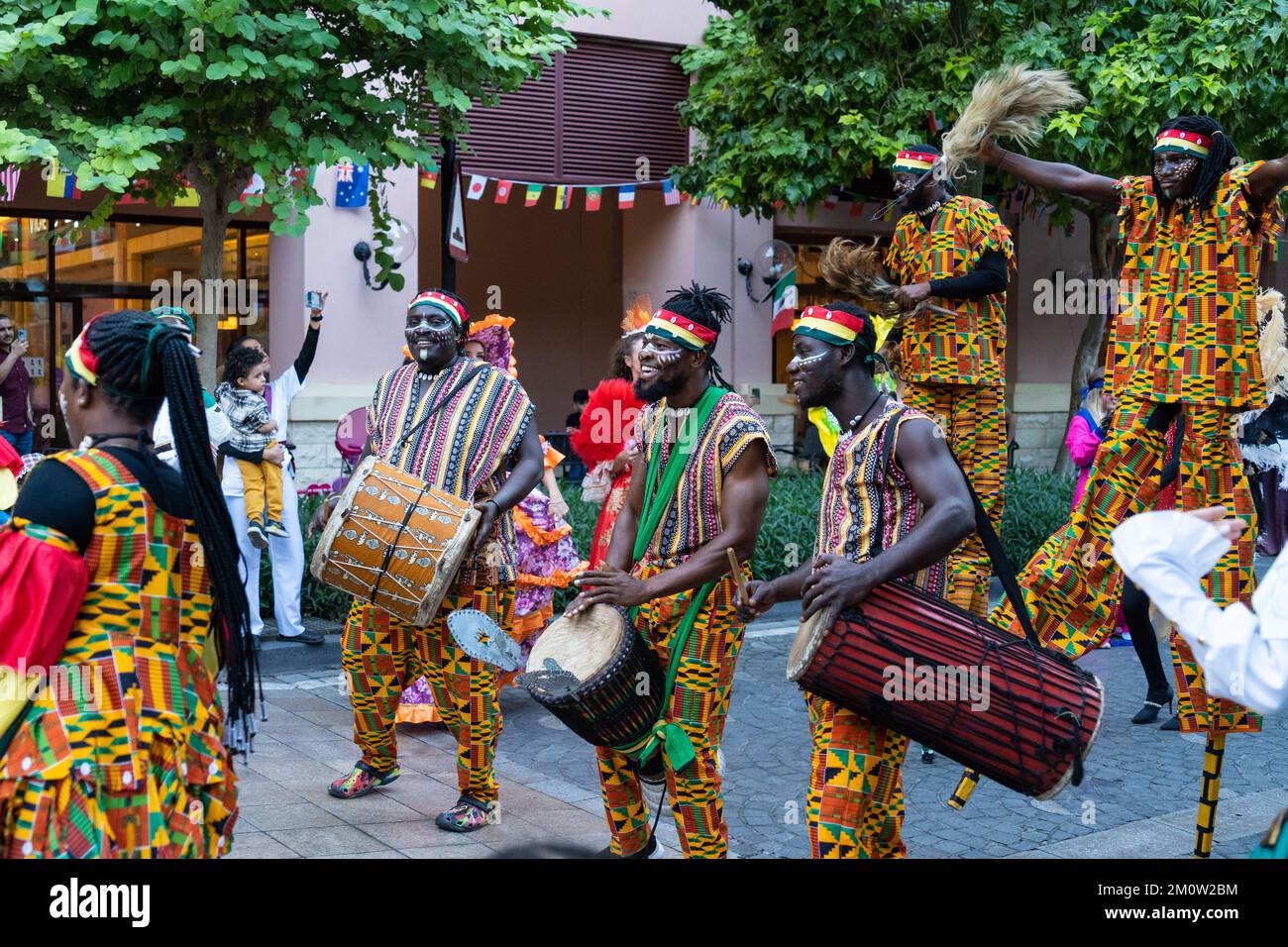 Roaming parade at Medina Centrale, The Pearl District Doha, Qatar Stock ...