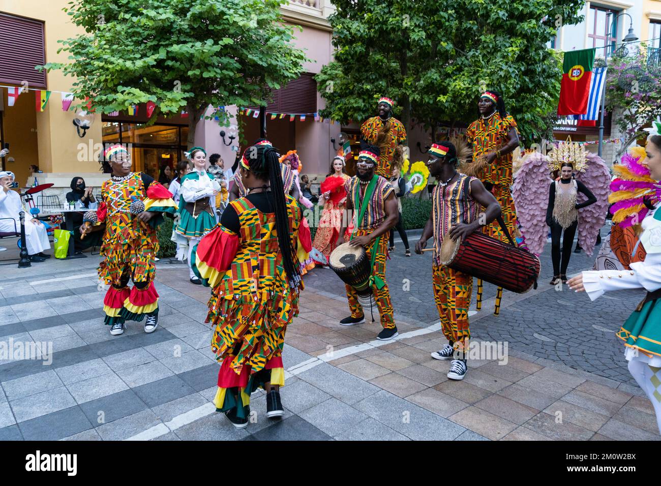 Roaming parade at Medina Centrale, The Pearl District Doha, Qatar Stock ...