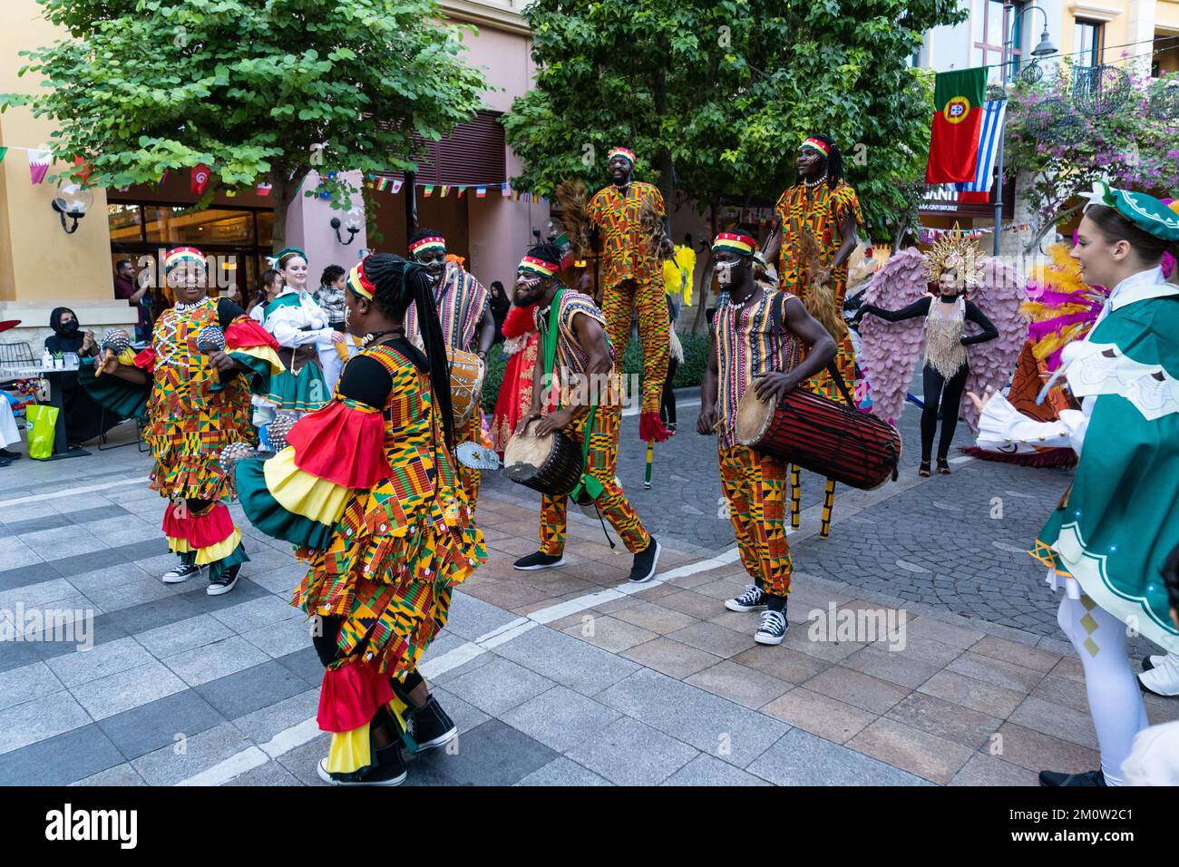 Roaming parade at Medina Centrale, The Pearl District Doha, Qatar Stock ...