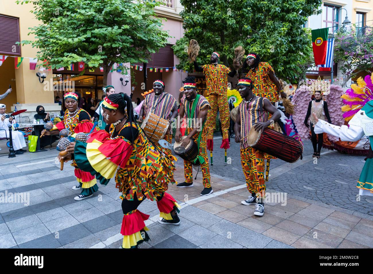Roaming parade at Medina Centrale, The Pearl District Doha, Qatar Stock ...