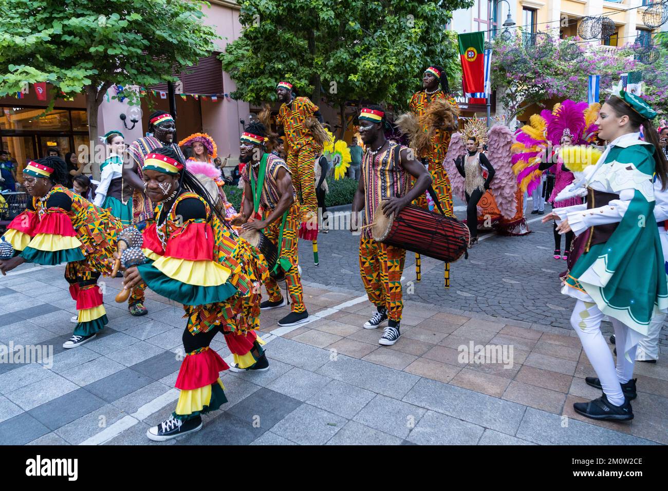 Roaming parade at Medina Centrale, The Pearl District Doha, Qatar Stock ...