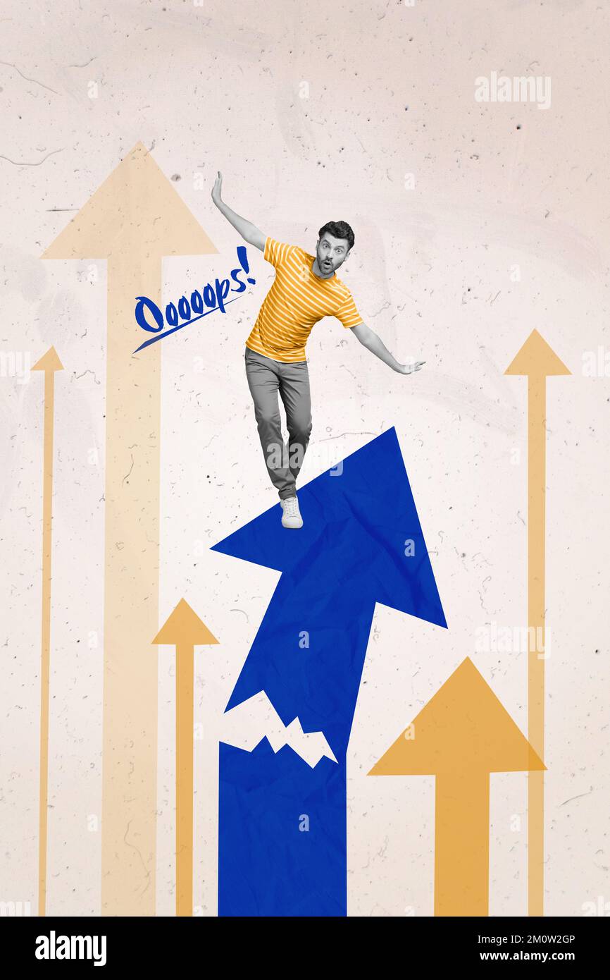 Creative photo 3d collage artwork poster picture of young man have ...