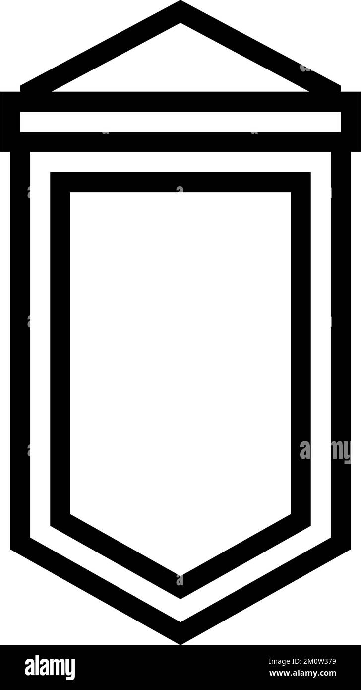 pennant flag web line icon vector illustration Stock Vector Image & Art ...