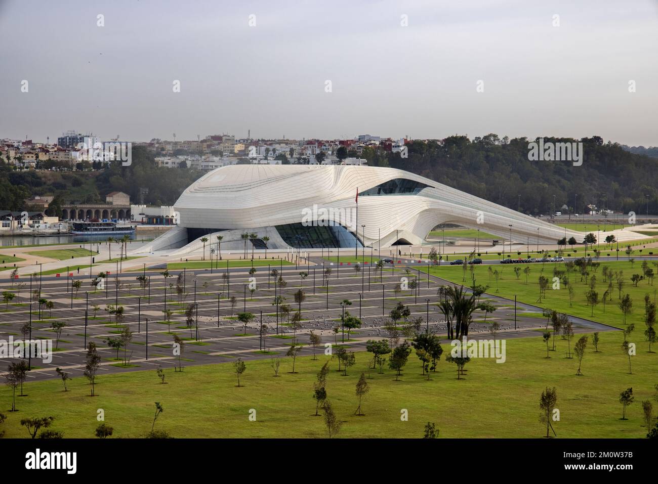 the very modern grand theatre designed by zaha hadid in rabat capital ...
