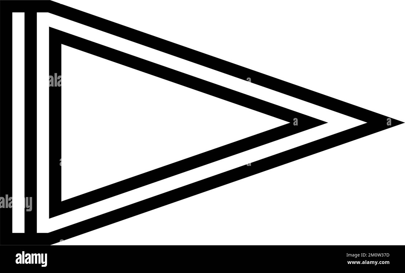 pennant flag map line icon vector illustration Stock Vector Image & Art - Alamy