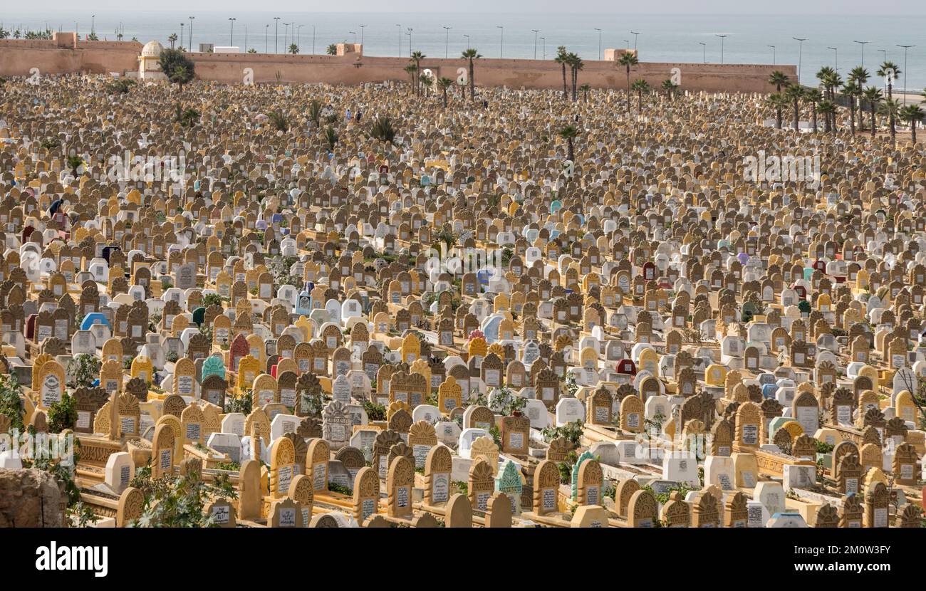 vast muslim cemetery outside the kasbah in rabat capital of morocco ...