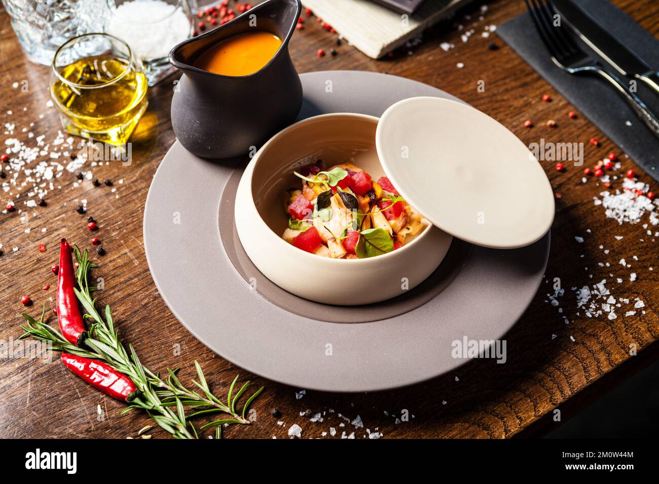 Bouillabaisse, Octopus, blue mussels, tuna, king prawns, Scottish ...