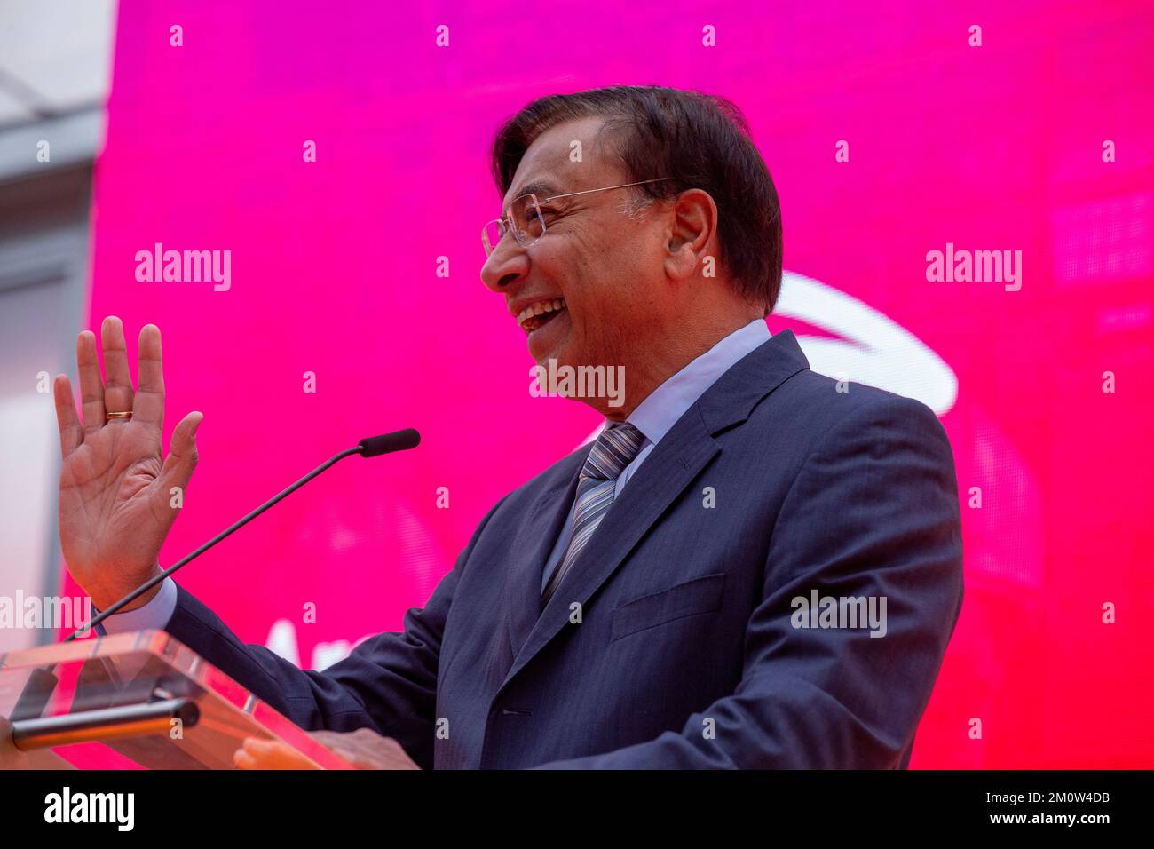 ArcelorMittal CEO Lakshmi Mittal pictured during the inauguration of ...