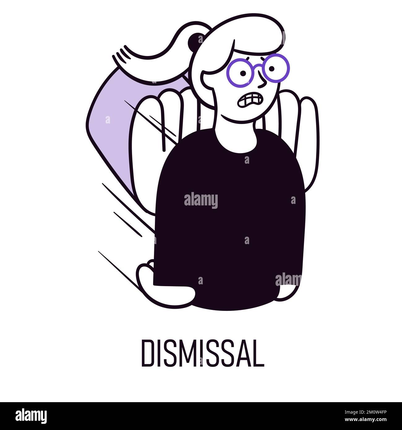 Dismissal. Vector illustration. Desperate employee, office worker being ...