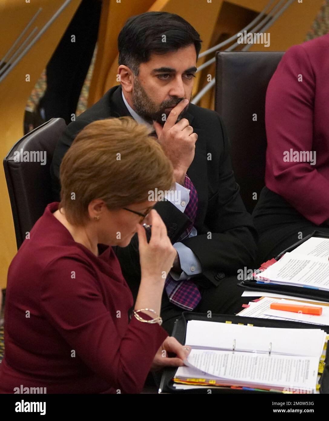 Humza Yousaf Cabinet Secretary for Health and Social Care alongside ...