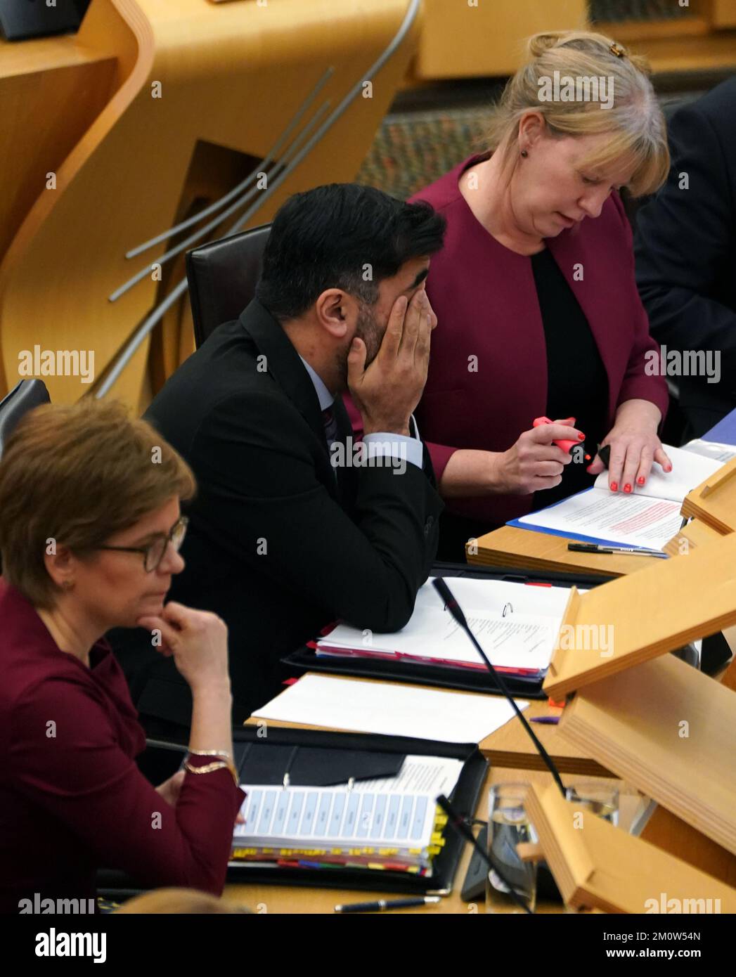 Humza Yousaf(c) Cabinet Secretary for Health and Social Care alongside ...