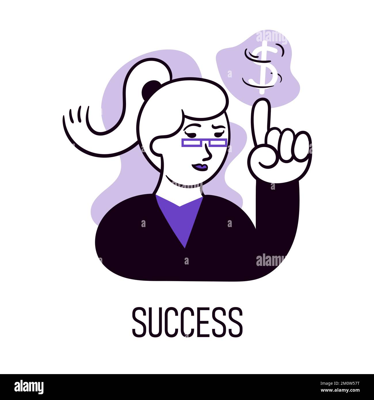 Vector illustration. Office manager showing motivation for employees ...