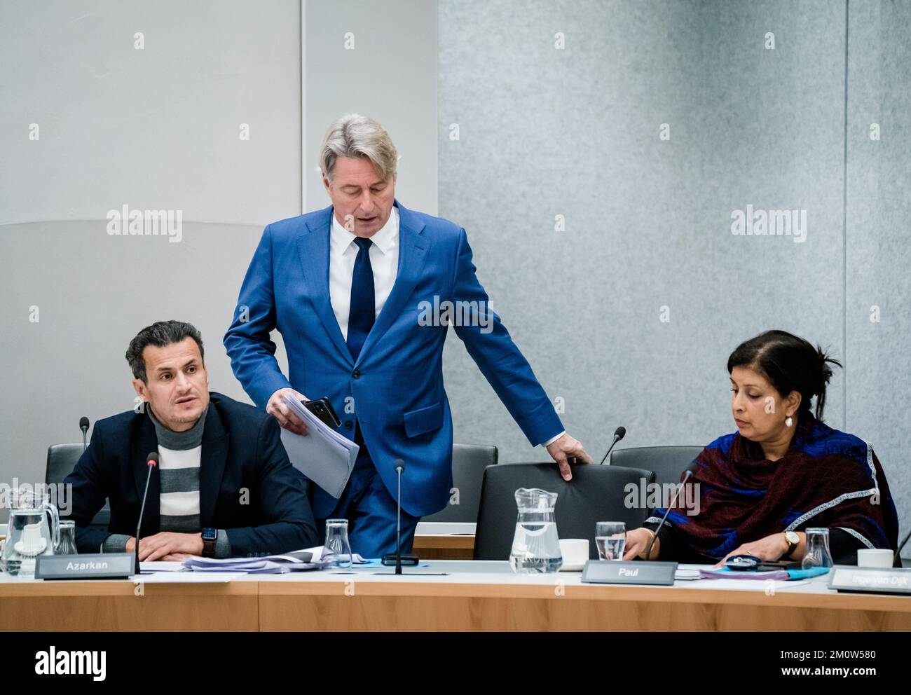 THE HAGUE - Edgar Mulder (PVV), Farid Azarkan (DENK) and Marielle Paul ...