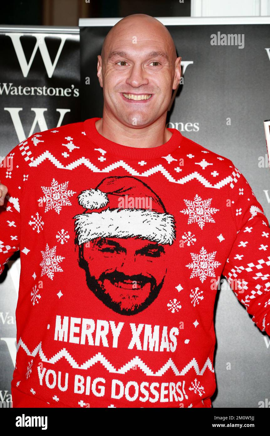 Tyson Fury signs copies of his book "Gloves Off " at Watertstones ...