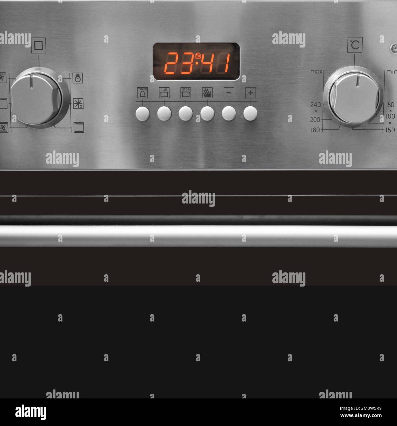 Modern kitchen has an oven and the control panel, oven control panel ...