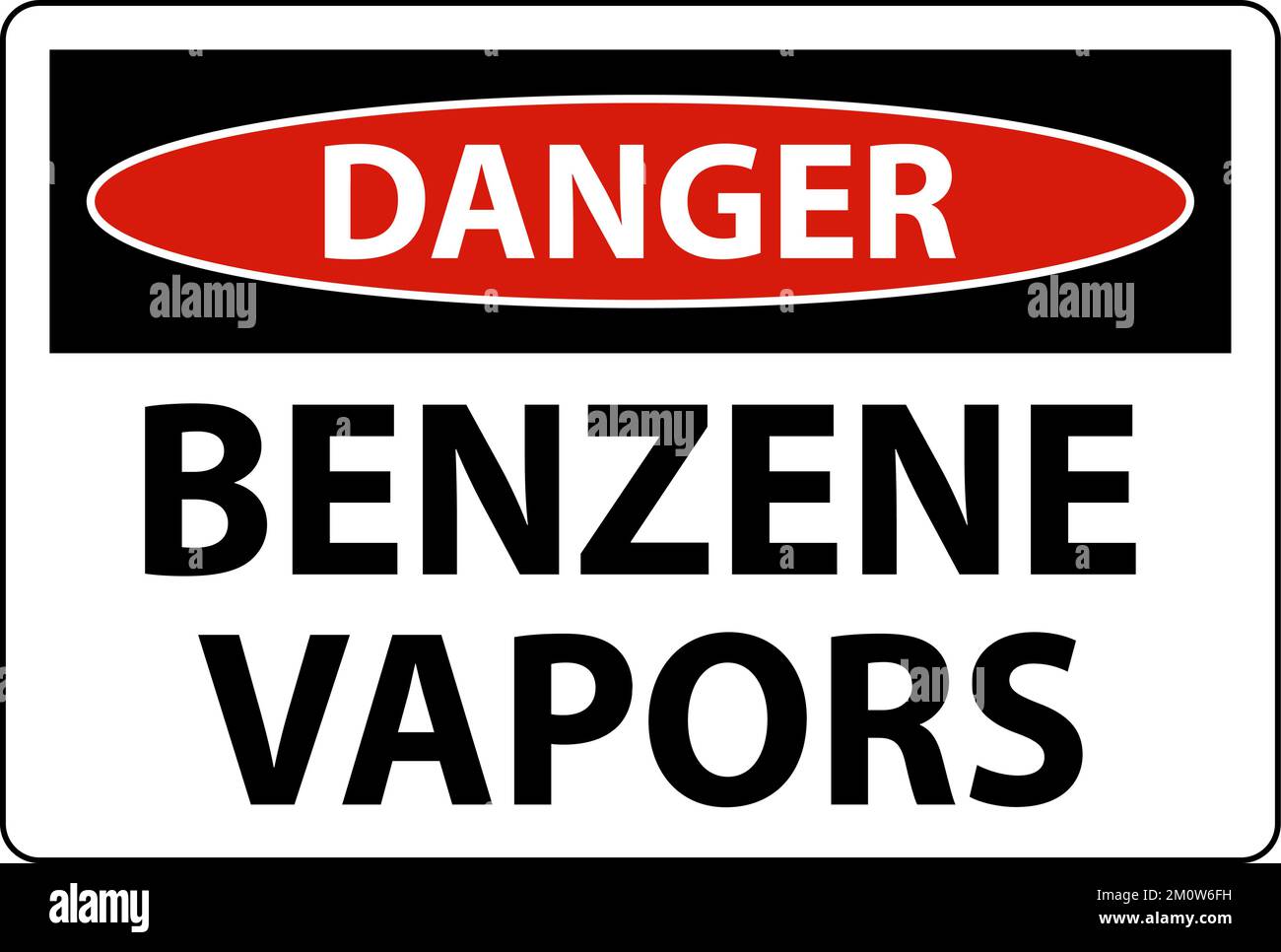 Danger Benzene Vapors Sign On White Background Stock Vector Image & Art ...