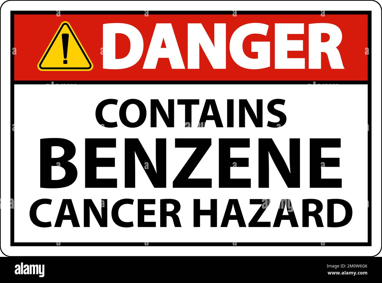 Danger Contains Benzene Sign On White Background Stock Vector Image ...