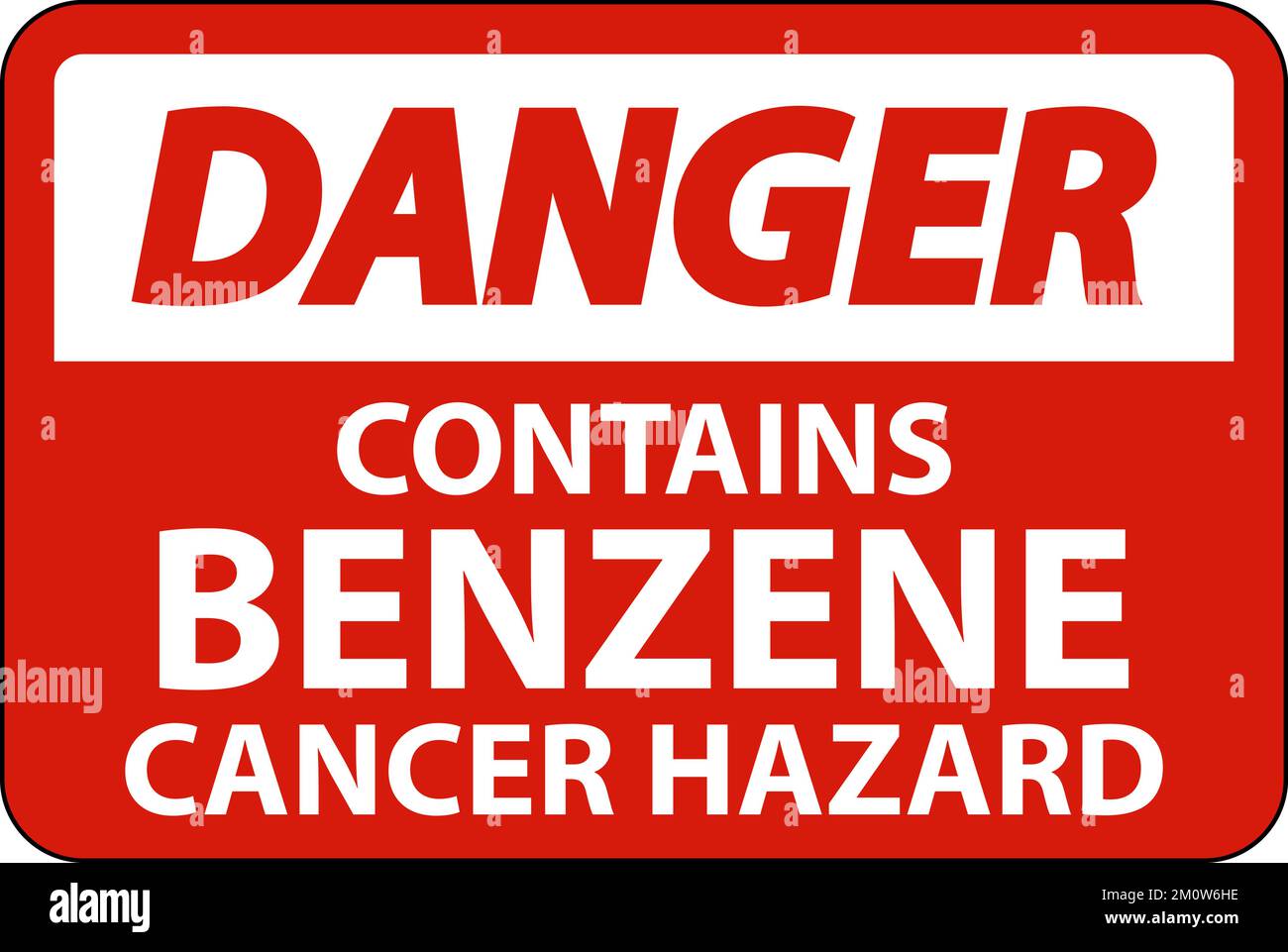 Danger Contains Benzene Sign On White Background Stock Vector Image ...