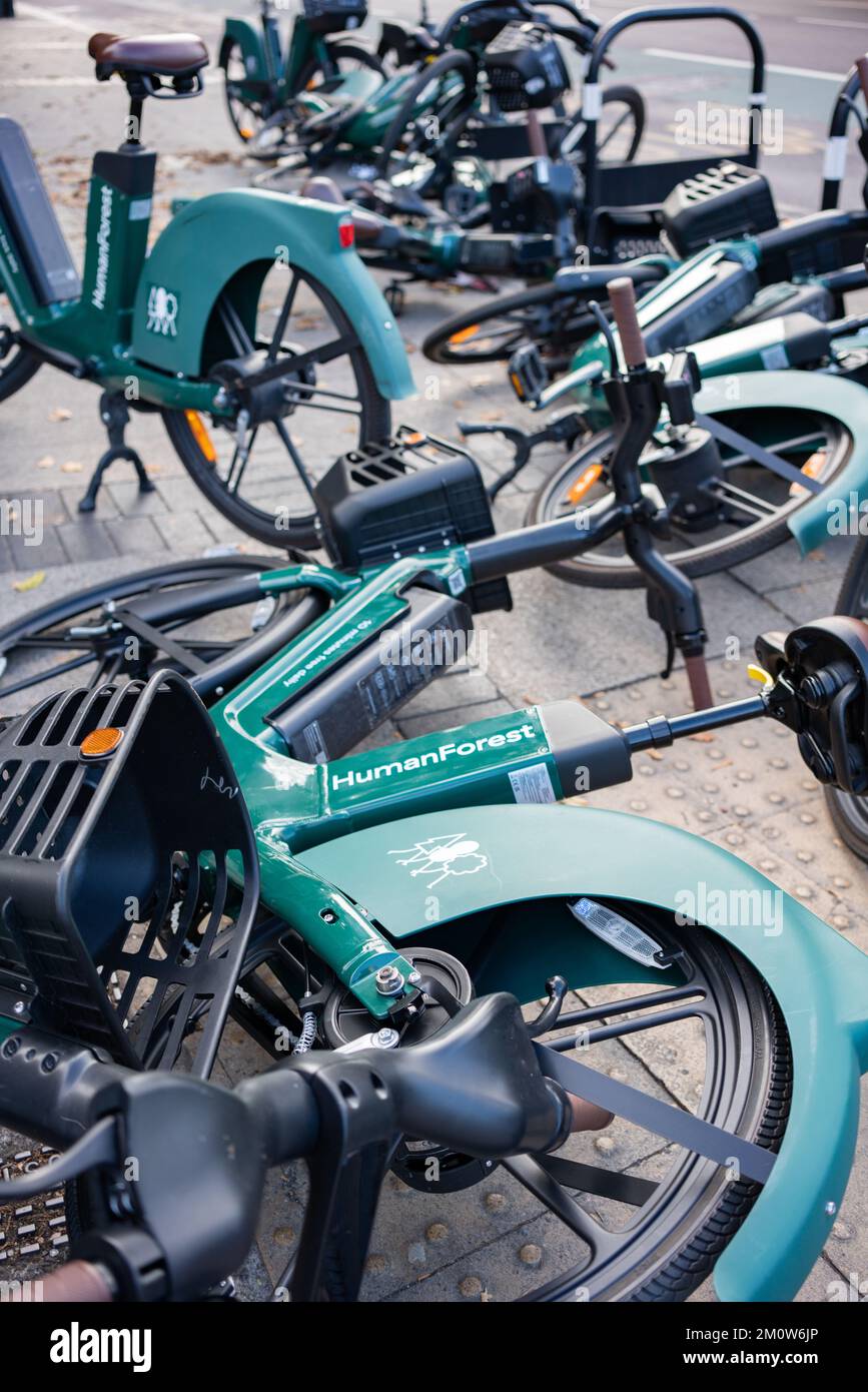 Eco bike hire in south London, England, UK Stock Photo - Alamy
