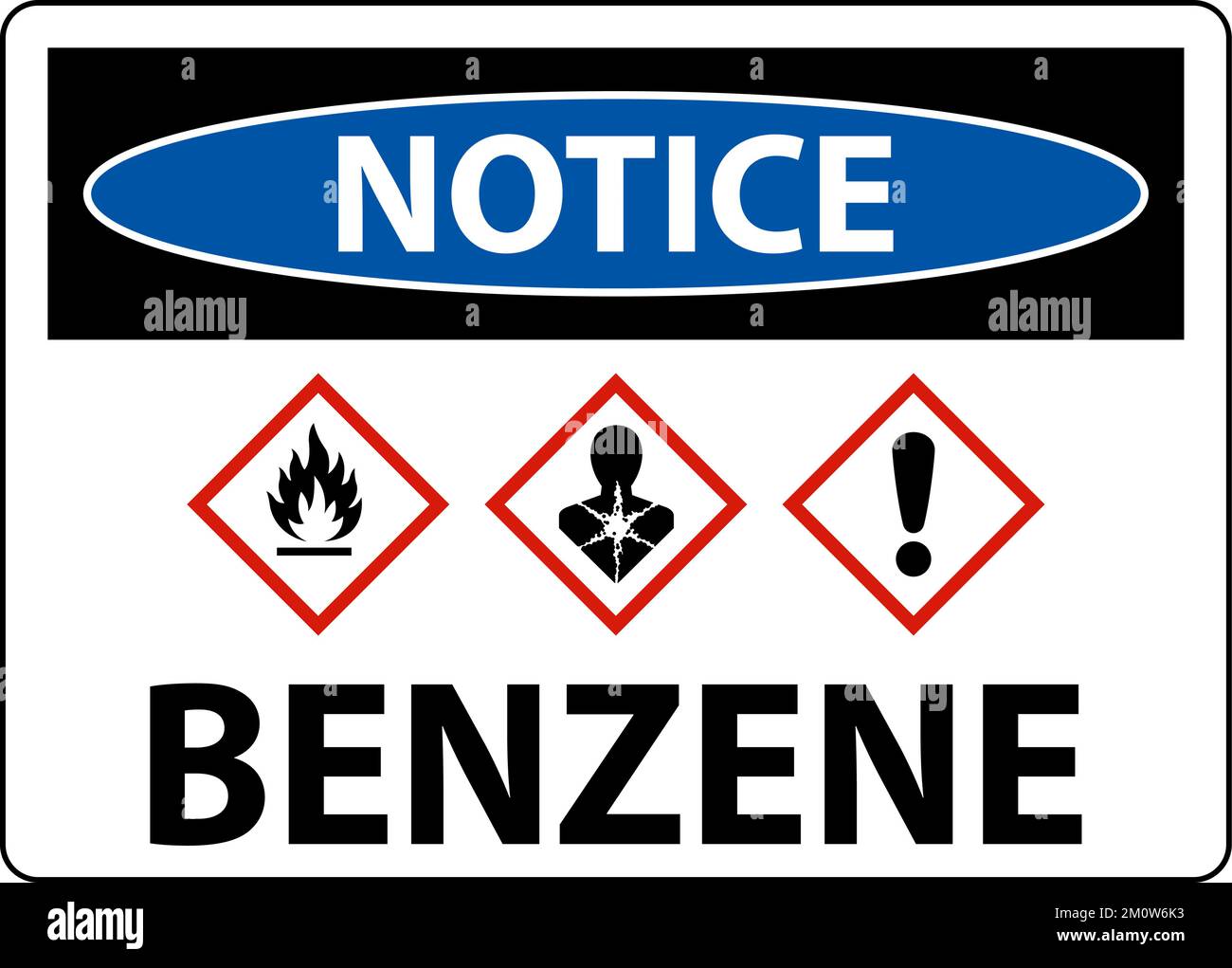 Notice Benzene GHS Sign On White Background Stock Vector Image & Art ...