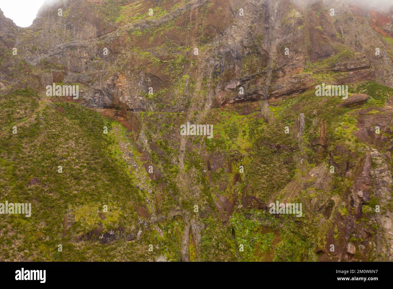 Drone view of mountain hike pathway during summer day Stock Photo - Alamy