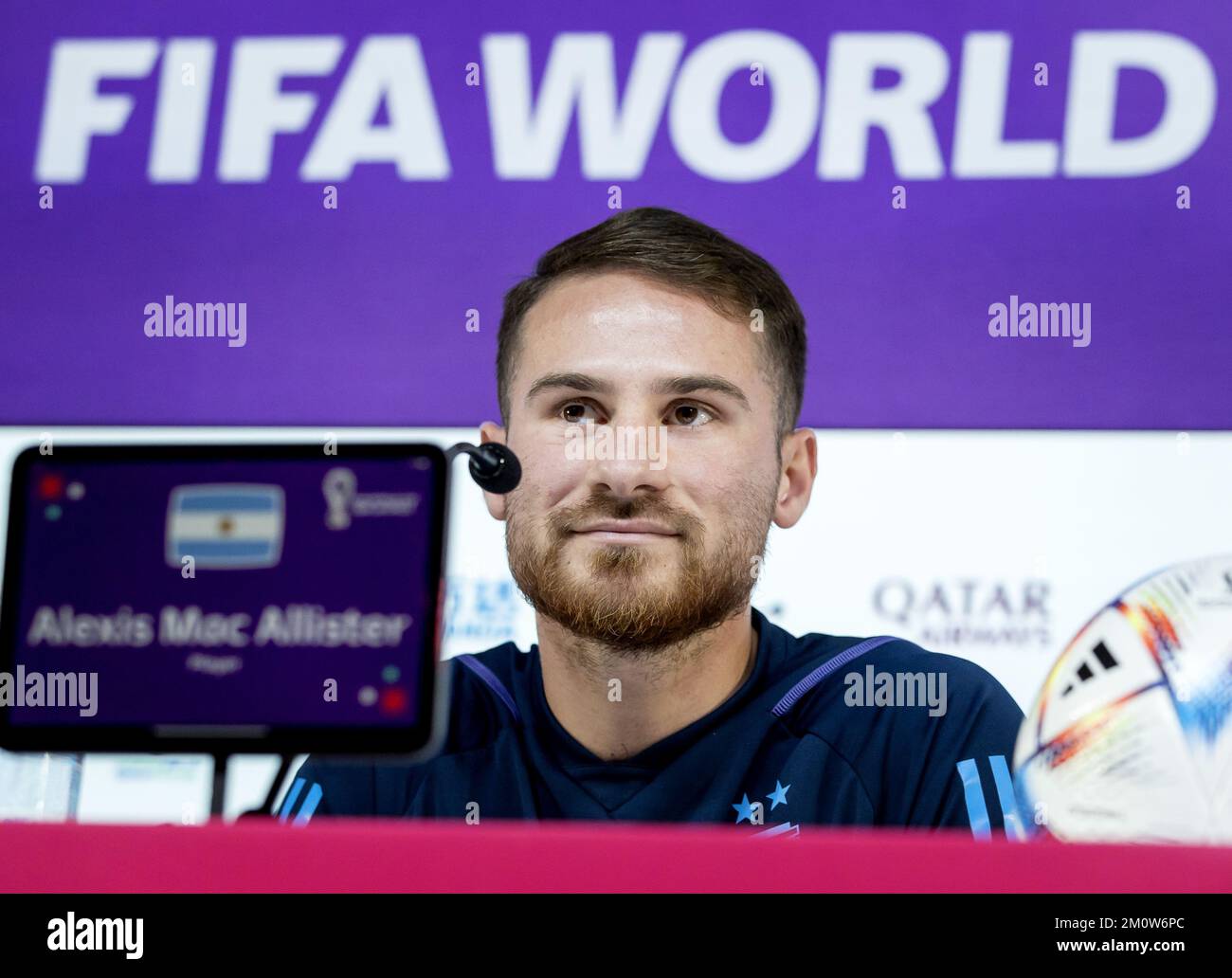 DOHA - Qatar 08/12/2022, Alexis Mac Allister at a Argentina national ...
