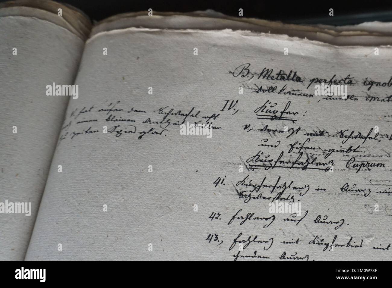 An old German book with handwriting in the museum Stock Photo - Alamy