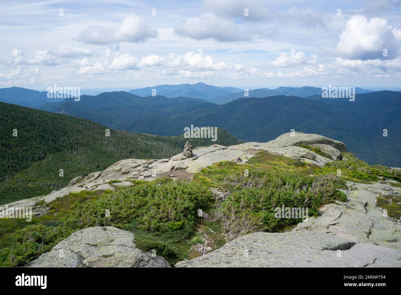Clouds and mountain view from Wright Peak in the Adirondacks Stock ...