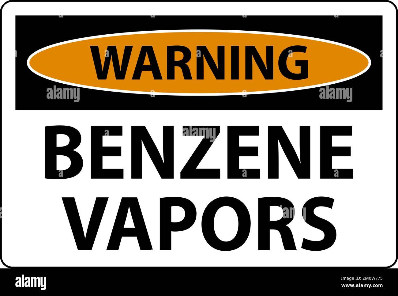 Warning Benzene Vapors Sign On White Background Stock Vector Image ...