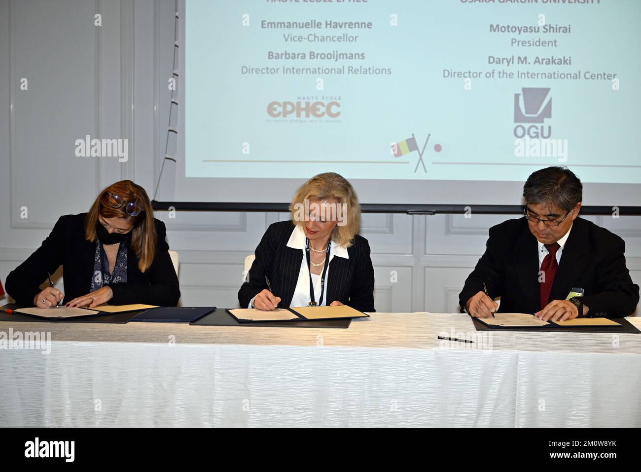 Vice-chancellor of the Haute Ecole Ephec Emmanuelle Havrenne, Director ...